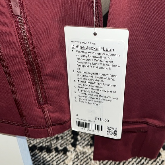 lululemon athletica | Jackets & Coats | Nwt Rare Color Lululemon Define ...